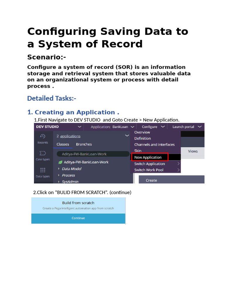 Configuring Saving Data To A System of Record | PDF | Login | Password