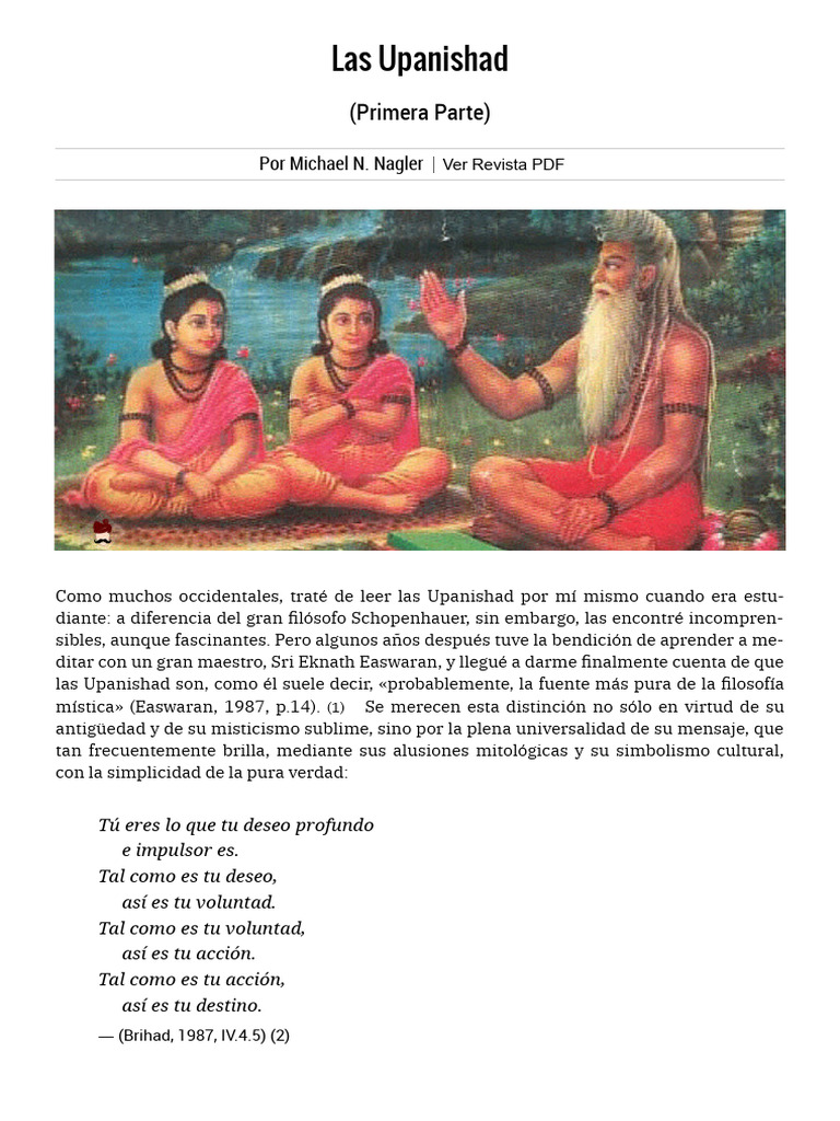 Introducción a las Upanishad | PDF | Mantman (hinduismo) | brahmán