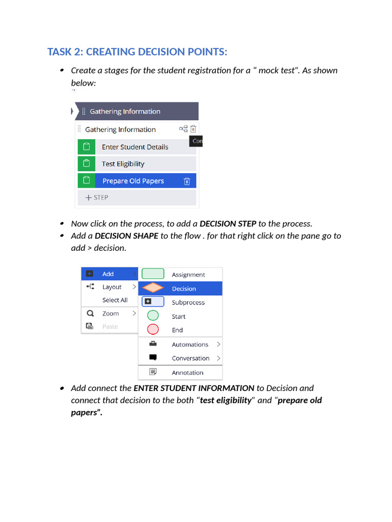Student Registration Decision Flow Setup | PDF