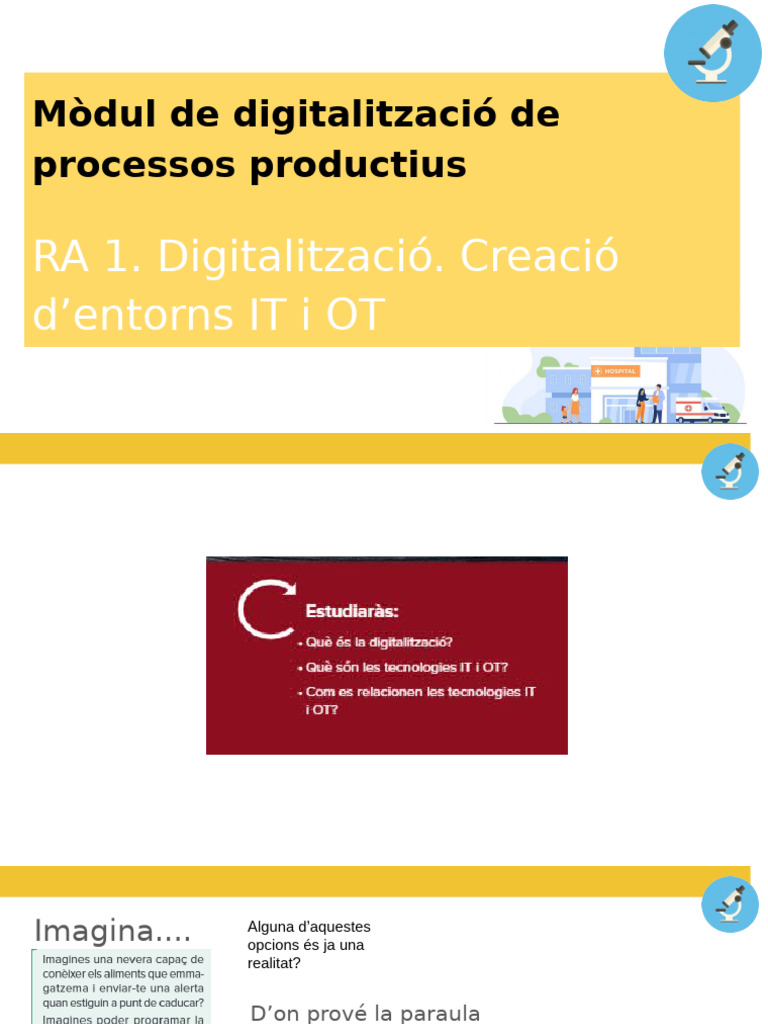 RA1 - Digitalització I Entorns IT - OT | PDF