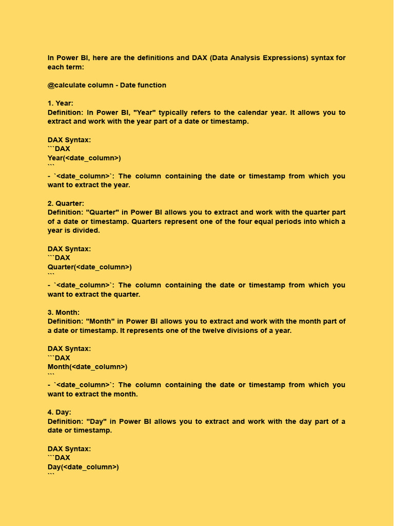 Dax Functions 1692943321 | PDF | Function (Mathematics) | Parameter (Computer Programming)