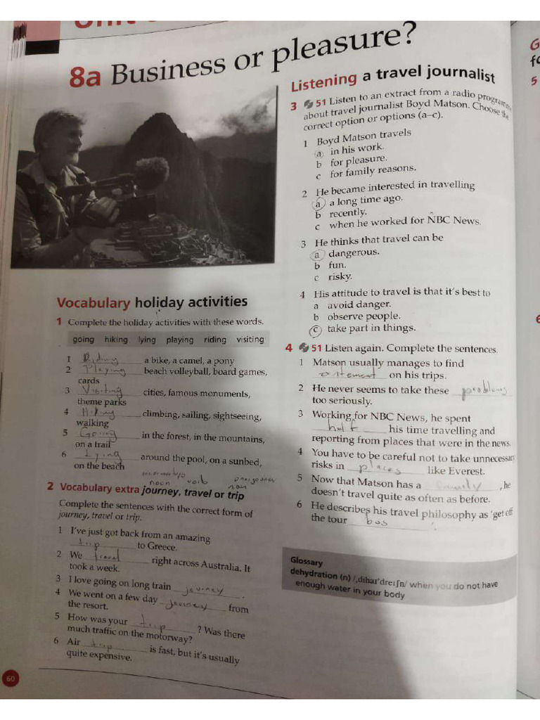 Workbook Unit 8 | PDF