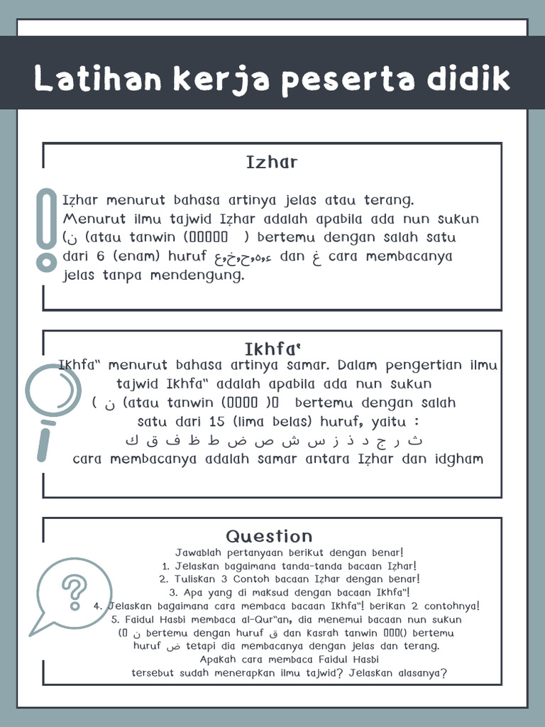 LKPD Izhar & Ikhfa KLS 4 | PDF