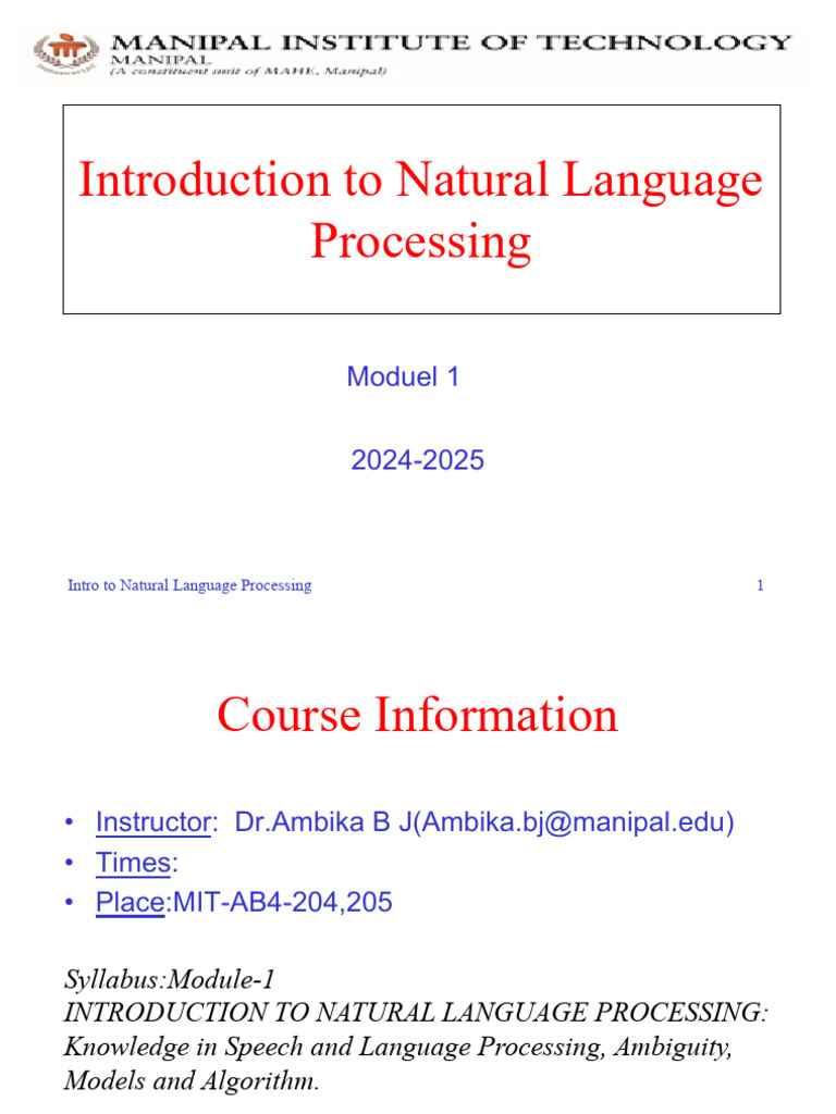Natural Language Processing Overview | PDF | Word | Semantics