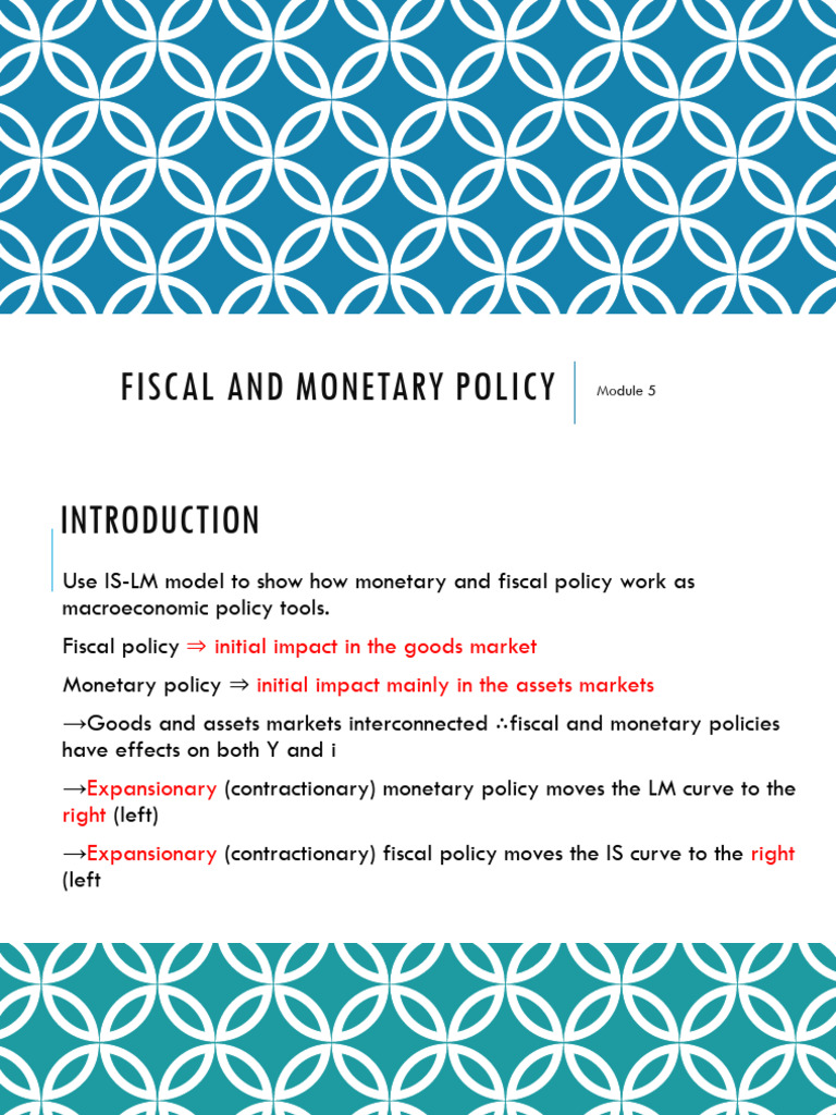 Session 10 - Fiscal and Monetary Policy is-LM | PDF | Fiscal Policy ...