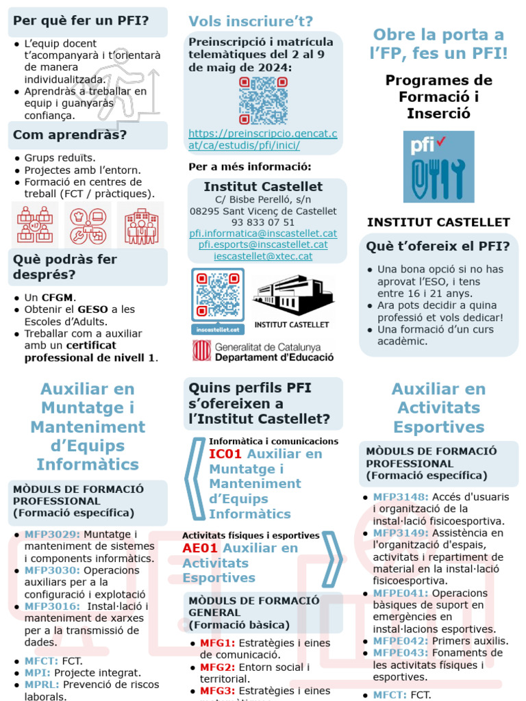 Tríptic PFI | PDF