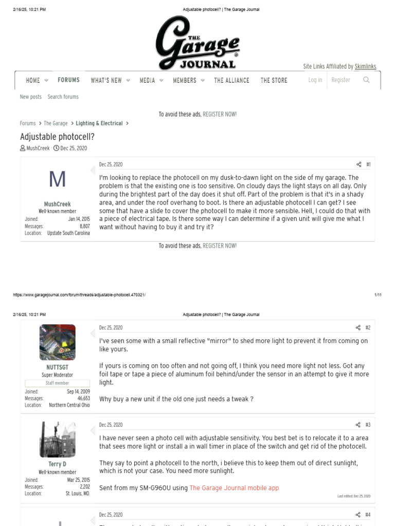 Adjustable Photocell - The Garage Journal | PDF | Shutter (Photography ...