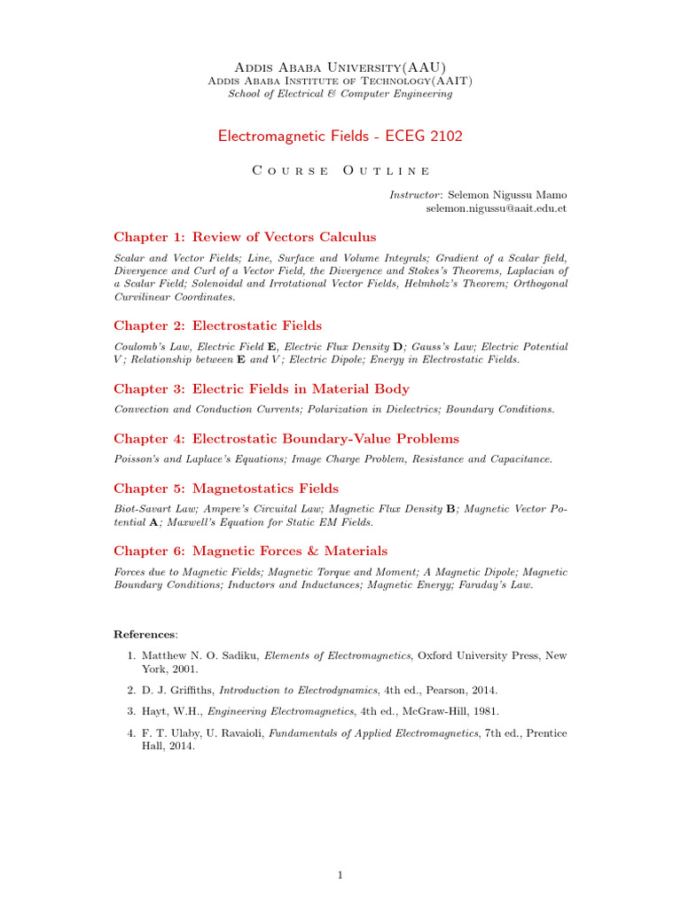 EMF-Course Outline | PDF