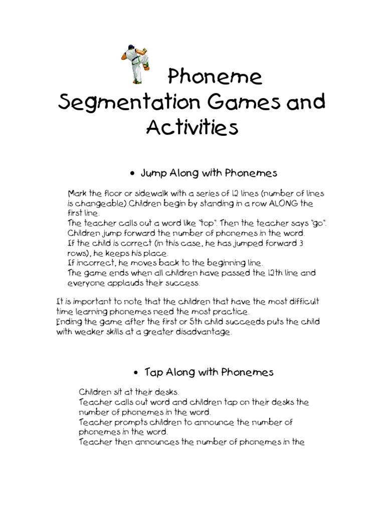 Phonemic Awareness Games and Activities to Help Children Practice ...