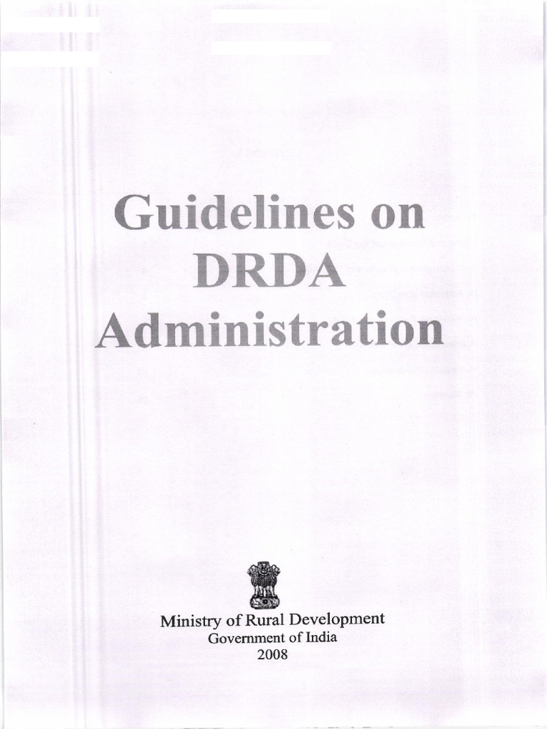 DRDA Guidelines | PDF | Poverty Reduction | Economies
