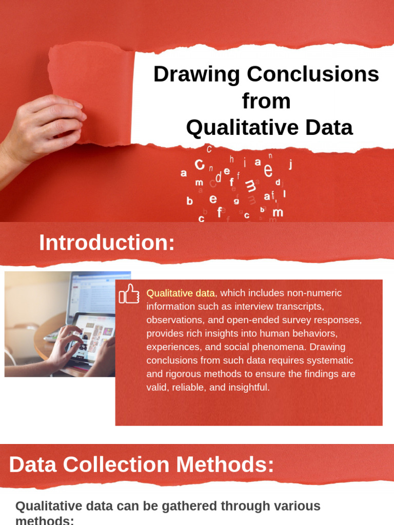 Drawing Conclusion From Qualitative Data (Reymar Robiego) | PDF ...