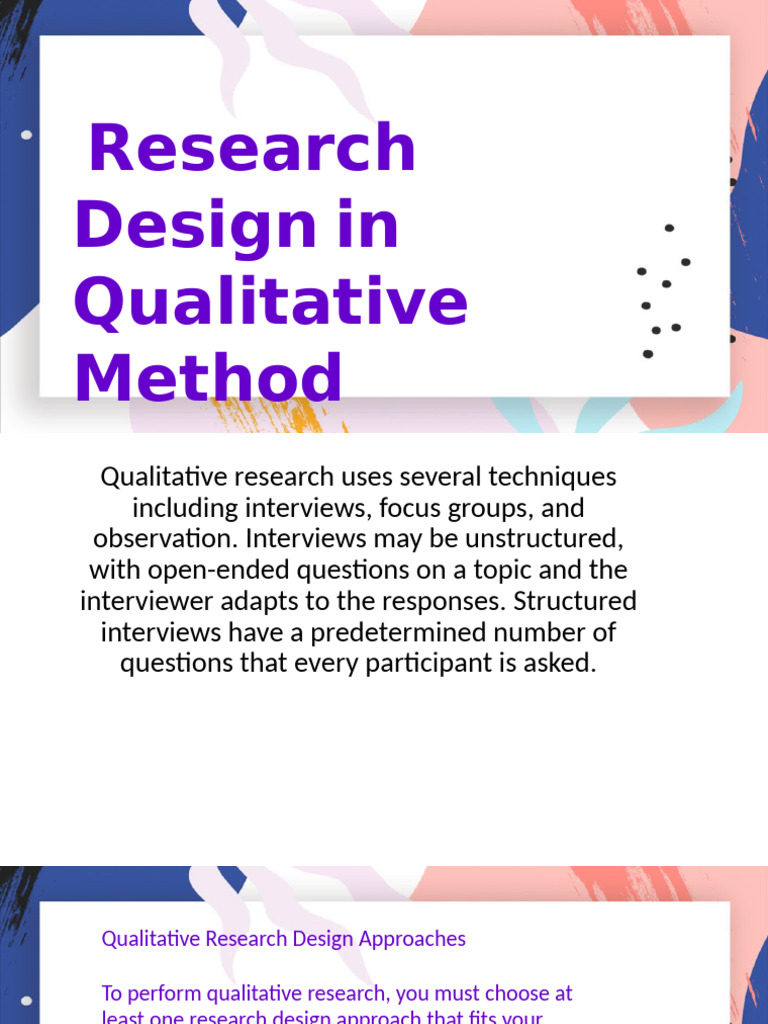Research Design in Qualitative Research Romylyn B. Bradecina | PDF ...