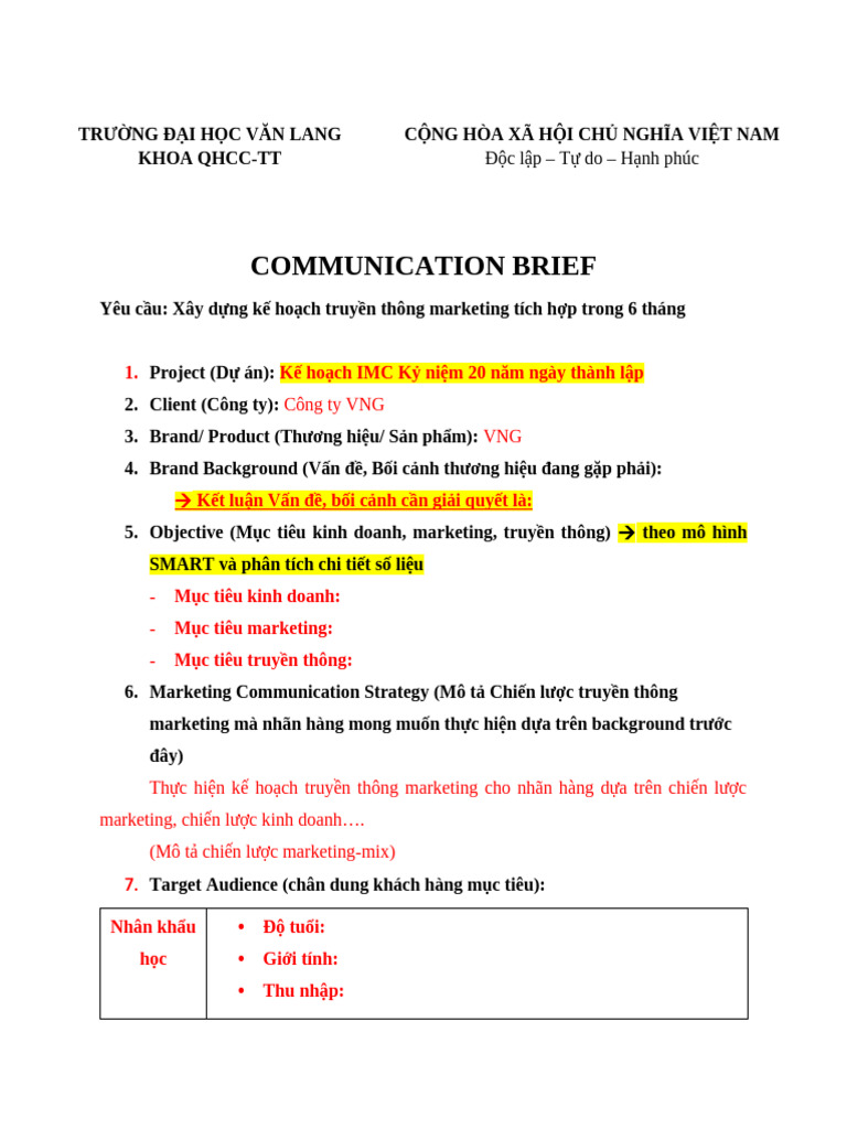 COMMUNICATION BRIEF 1 | PDF