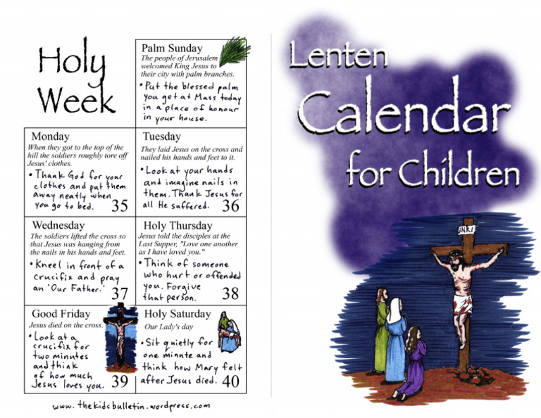 Lent Calendar Part I | PDF