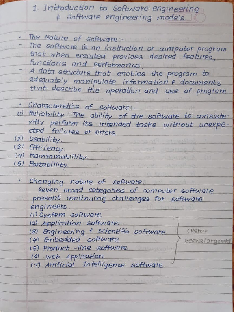 Software Engineering - Unit1 | PDF