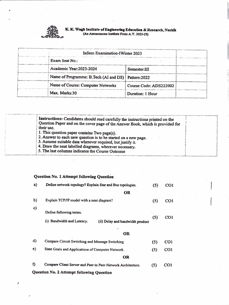 Insem Pyq - Cn , Dbms , Se , Dm | PDF