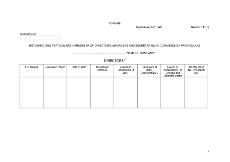 Form49 Borang49 Section 58 | PDF