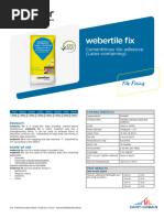 Weberbloc Fix Mortar Specifications | PDF | Mortar (Masonry) | Brick