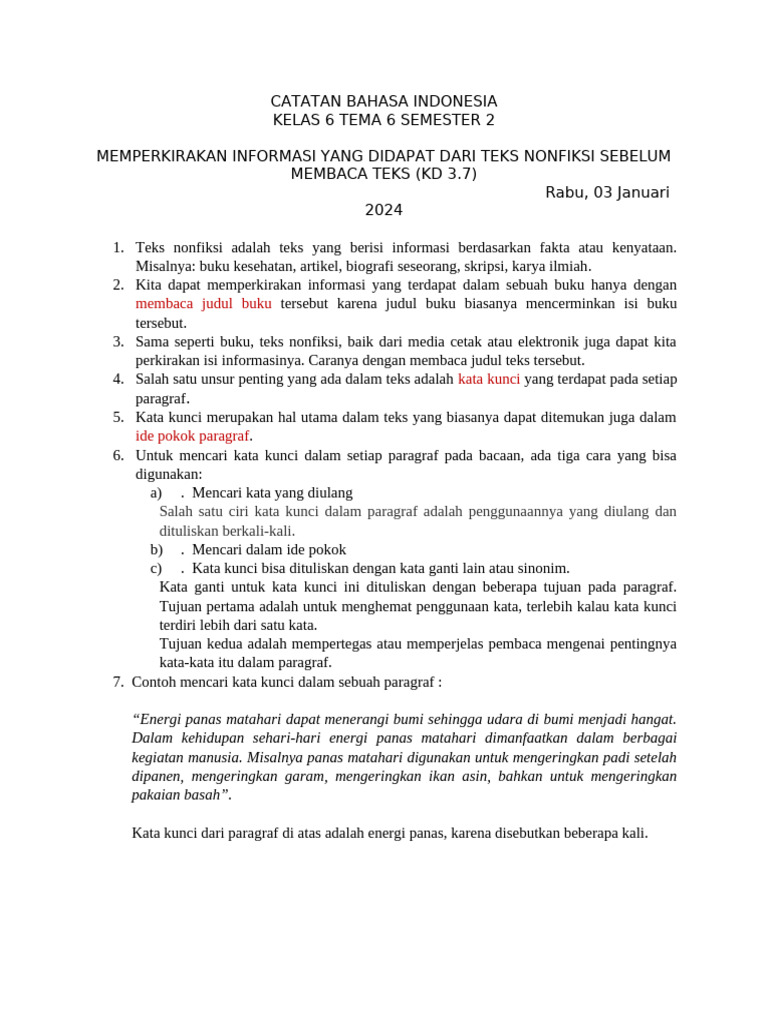 Memperkirakan Isi Teks Nonfiksi | PDF