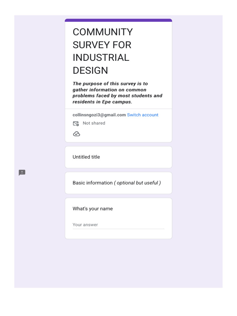 Community Survey For Industrial Design | PDF