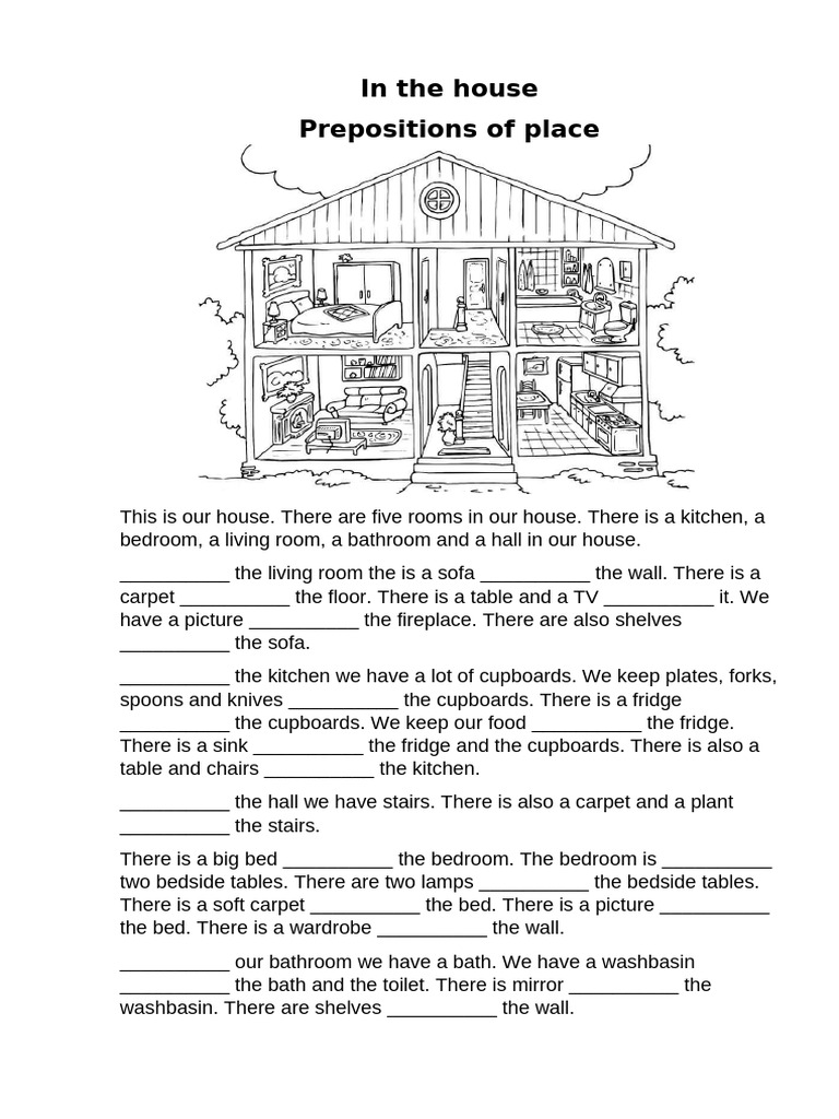 In The House Prepositions of Place - 152013 | PDF