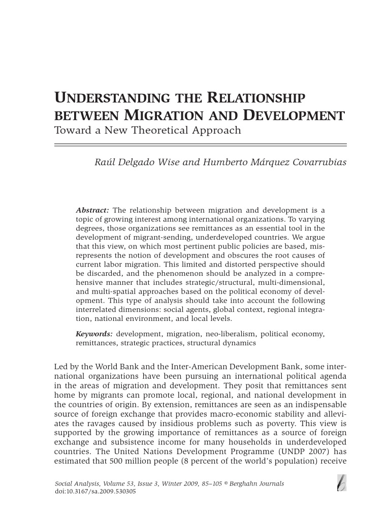 RDW-HMSocialAnalysis | PDF | Human Migration | Immigration