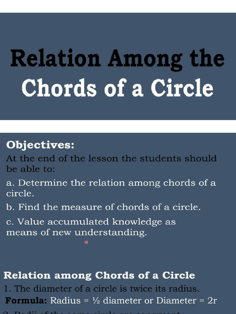 Theorems-on-Chords-Arcs-and-Angles-of-a-Circles | PDF