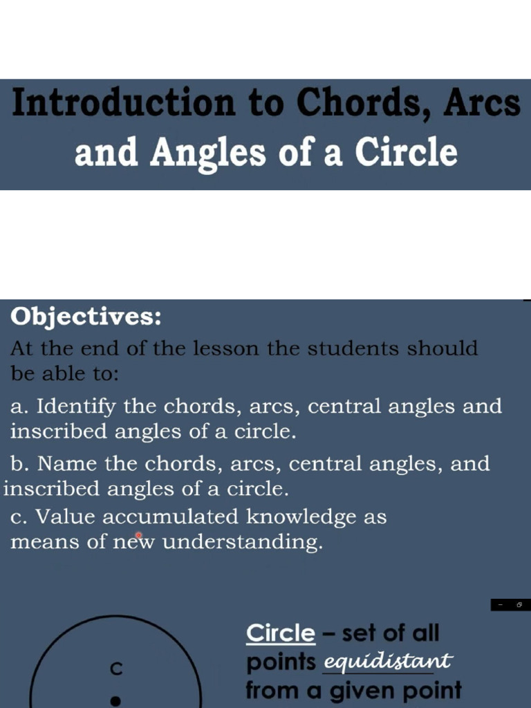 Chords Arcs and Angles | PDF