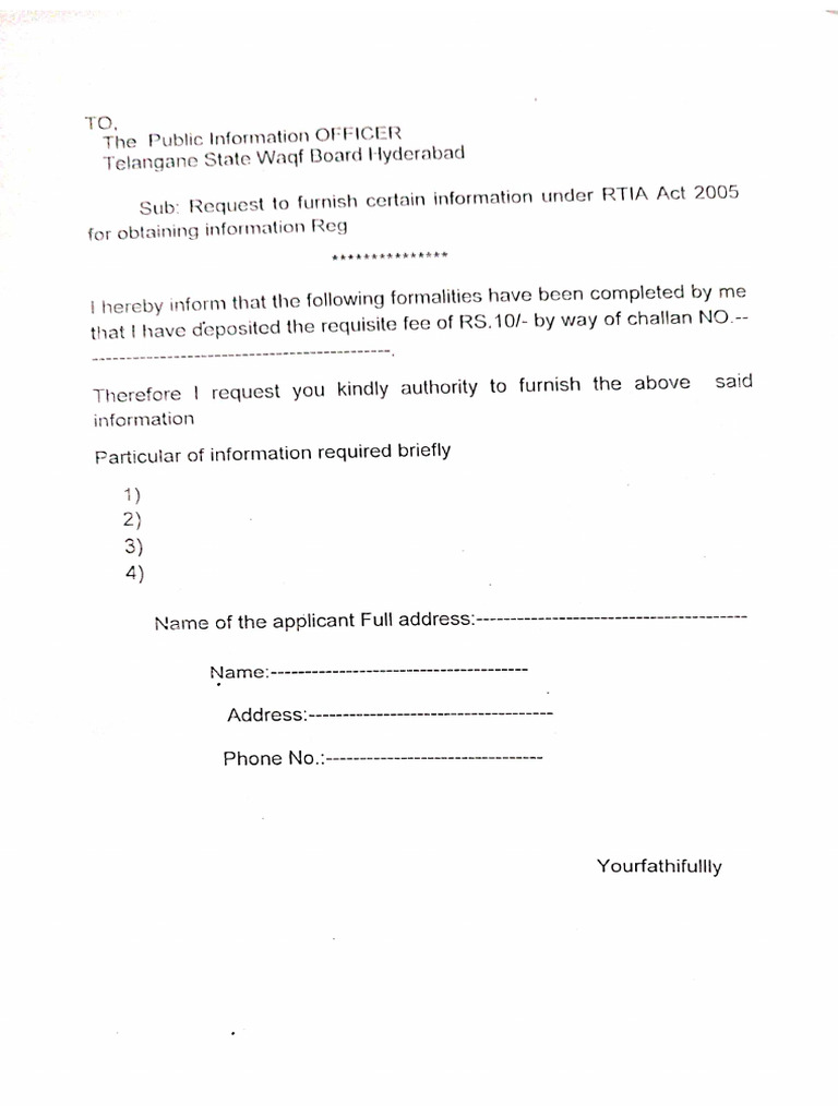 Rti Right To Act | PDF