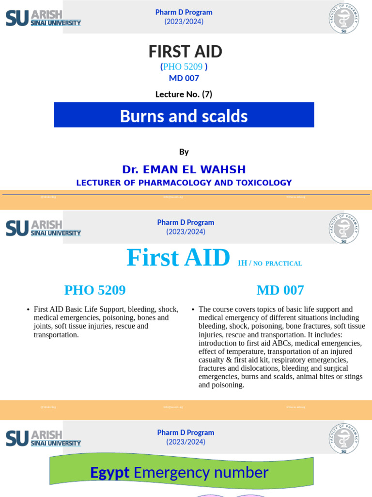 First Aid for Burns and Scalds Guide | PDF | Burn | Medical Specialties