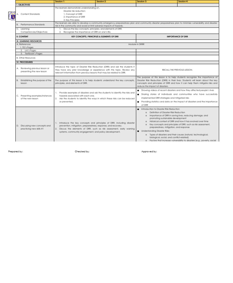 DLL DRRR Quarter 2 Week 6 | PDF | Disaster Risk Reduction | Risk