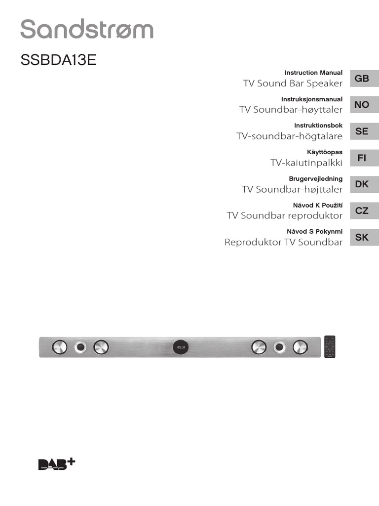 Sandstrom SSBDA13E Speaker | PDF