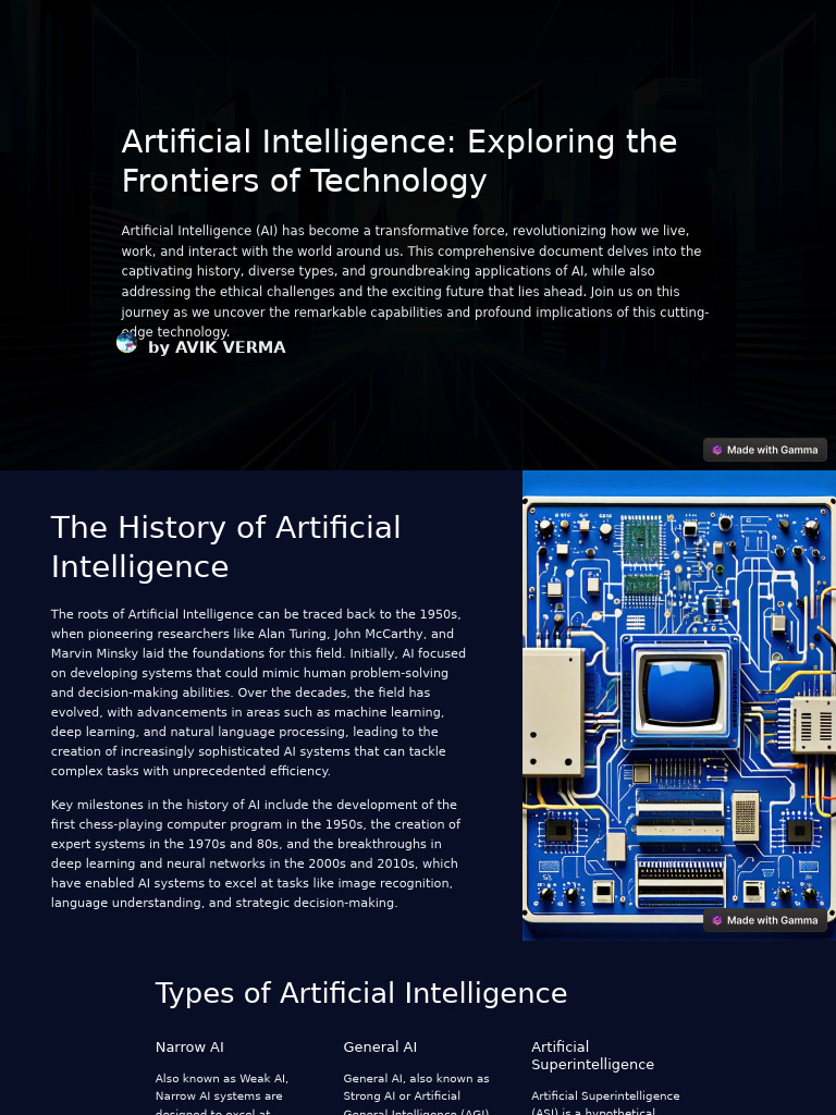 Artificial Intelligence Exploring The Frontiers of Technology | PDF ...