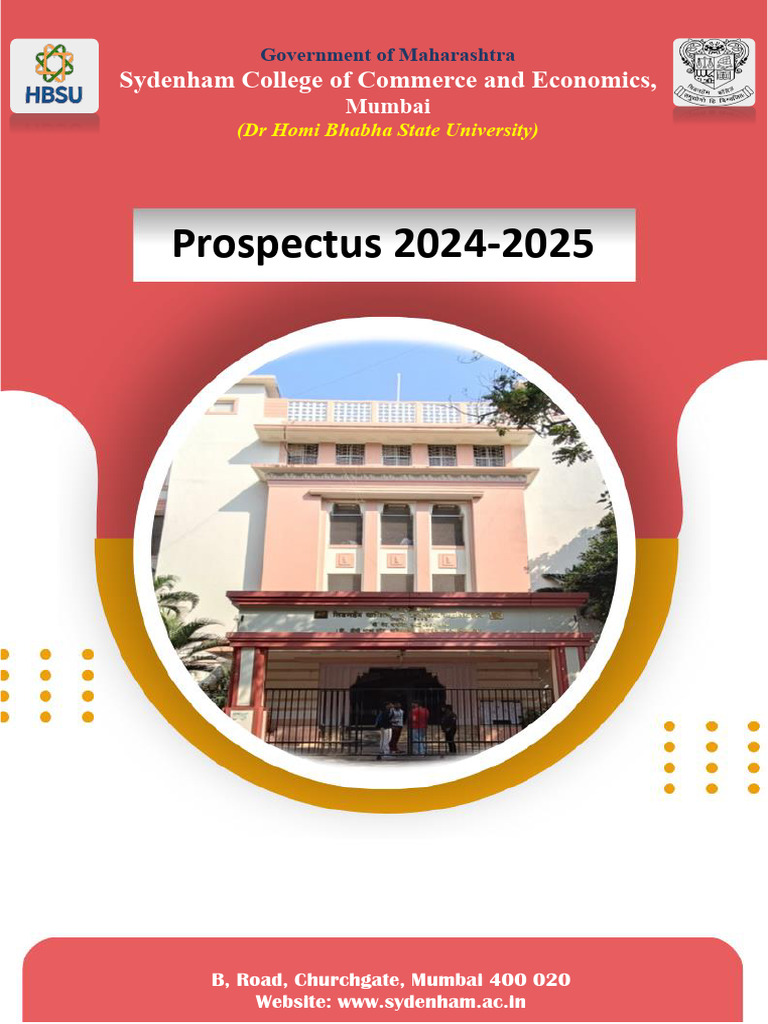 Sydenham College Prospectus 2024-2025 | PDF | Bachelor Of Science ...