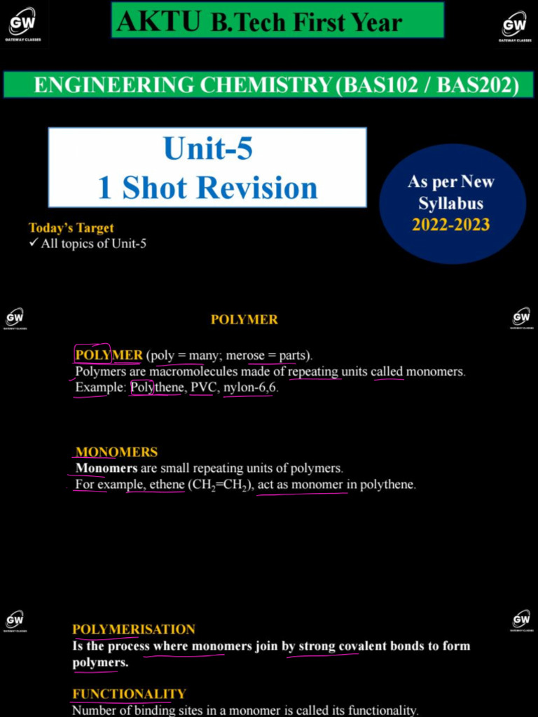 CH U-5 One Shot Notes | PDF
