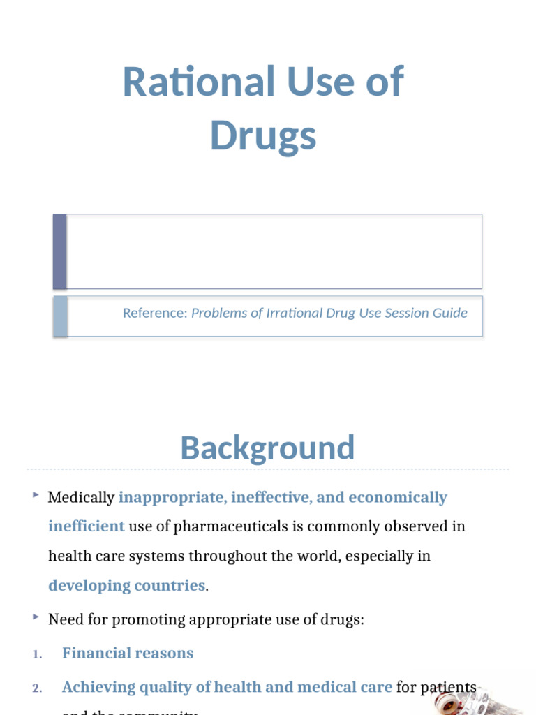 Rational Use of Drugs | PDF | Tuberculosis | Pharmacology