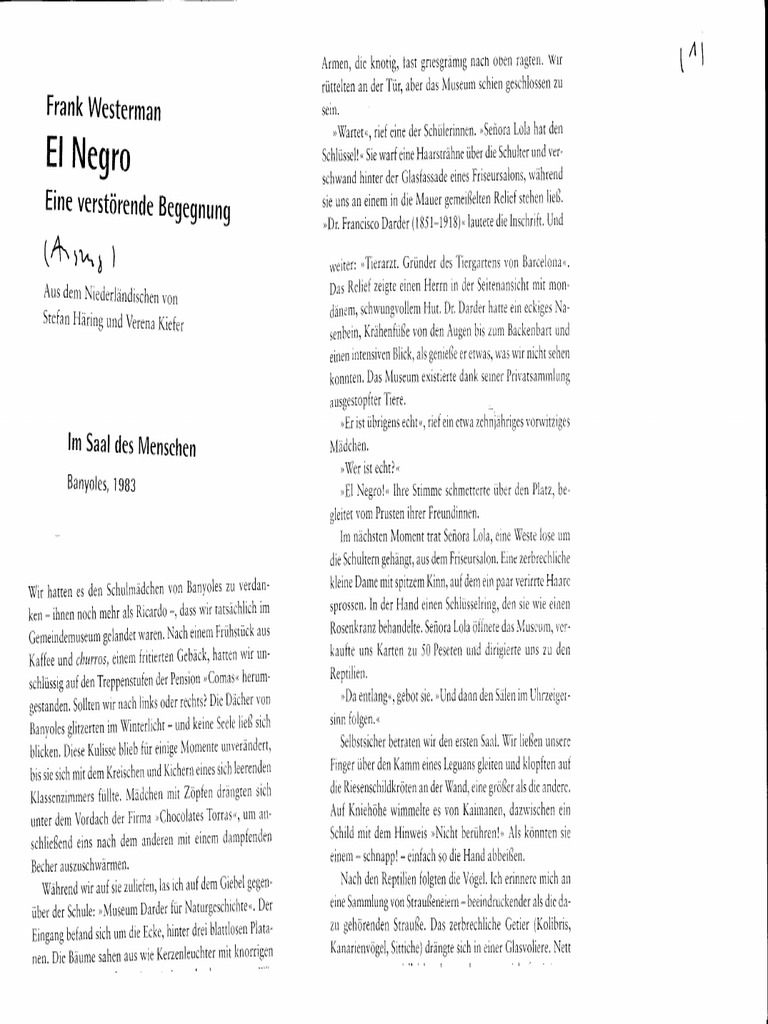 Westerman El Negro Auszug | PDF