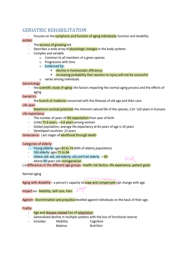 Understanding Geriatric Rehabilitation | PDF | Skeletal Muscle | Dementia