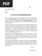 Nsfas Propensity Letter Generic 1 | PDF