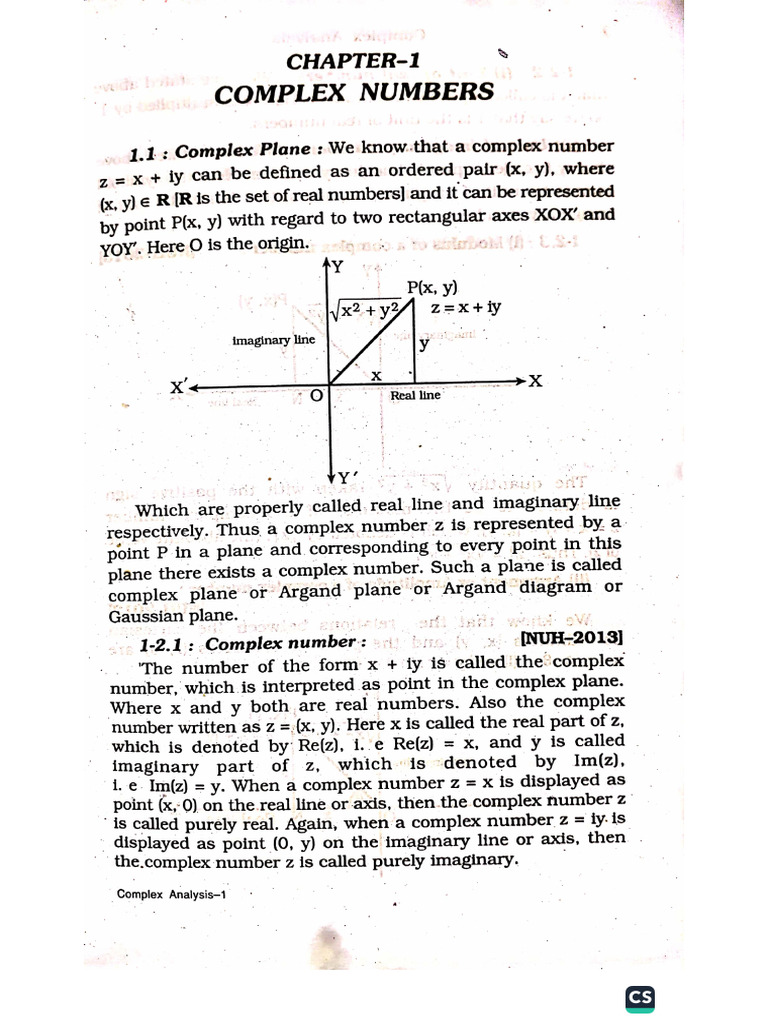 CHP 01.complex Numbers | PDF