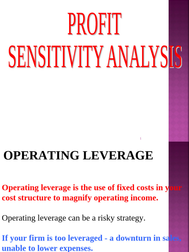 Understanding Operating Leverage | PDF