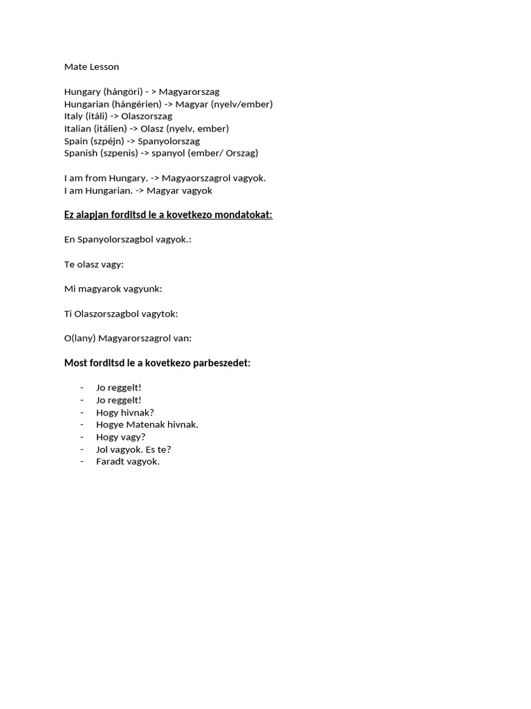 Mate Lesson | PDF