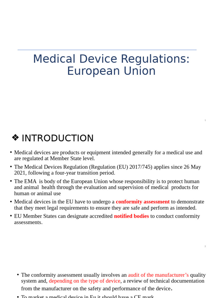 EU Medical Device Regulations Guide | PDF | Medical Device | Medicine