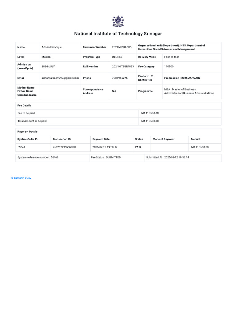 mba 2nd sem fee | PDF