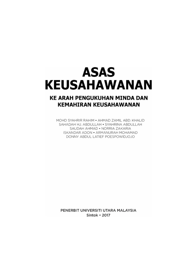 Asas Keusahawanan | PDF