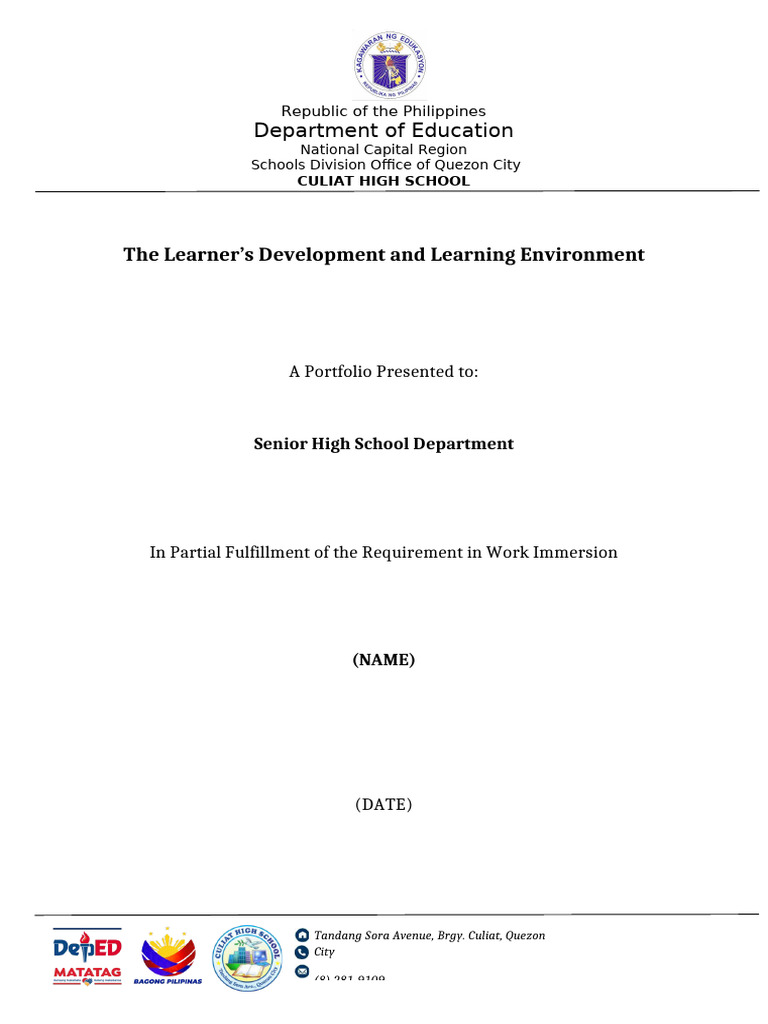 IMMERSION Template Narative and Others | PDF | Metro Manila