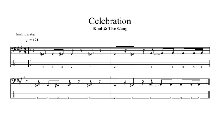 Kool & The Gang "Celebration" Chords | PDF