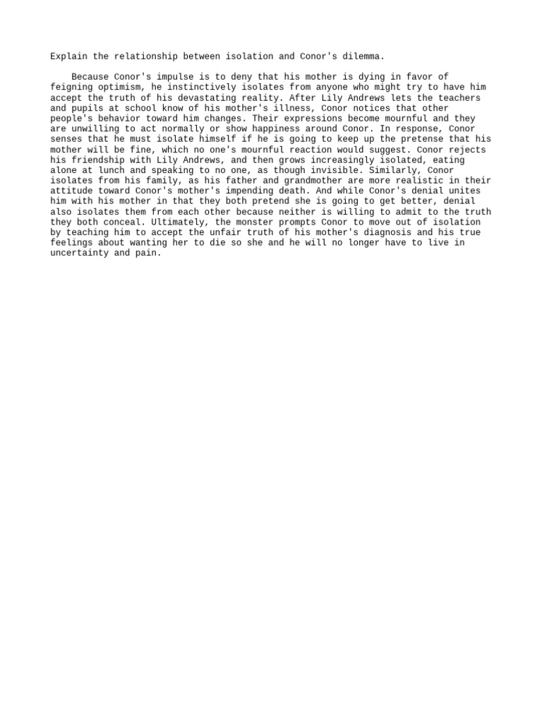 Monster Calls Essay Questions 5 | PDF