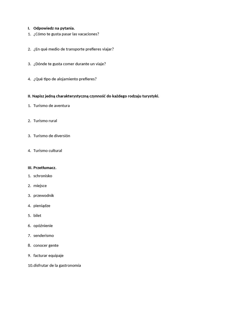 Kartkówka Descubre 3 Viajes | PDF