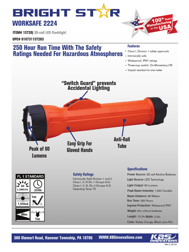 Brightstar 2224 LED Torch | PDF | Flashlight | Manufactured Goods